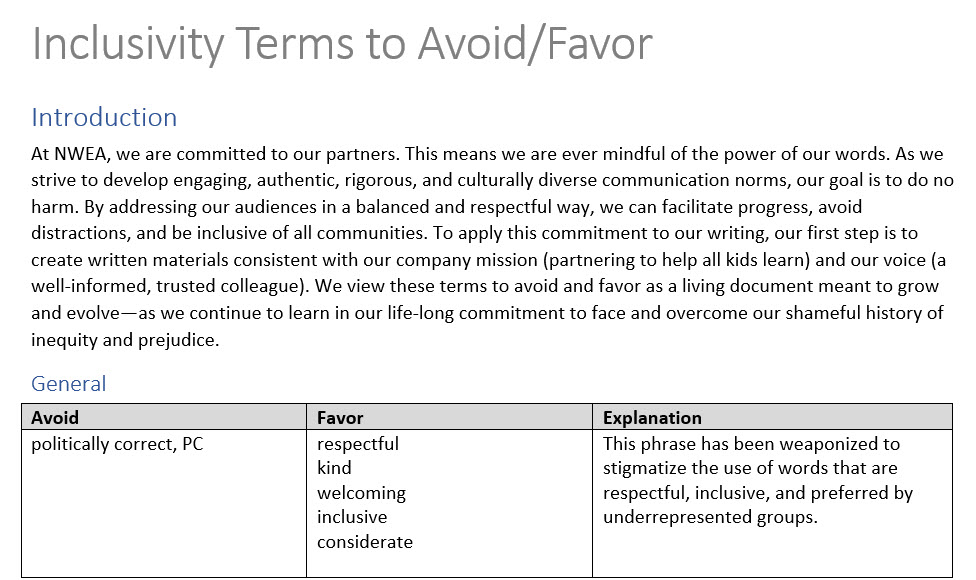 Inclusivity Writing Guide – Joanna Hofer
